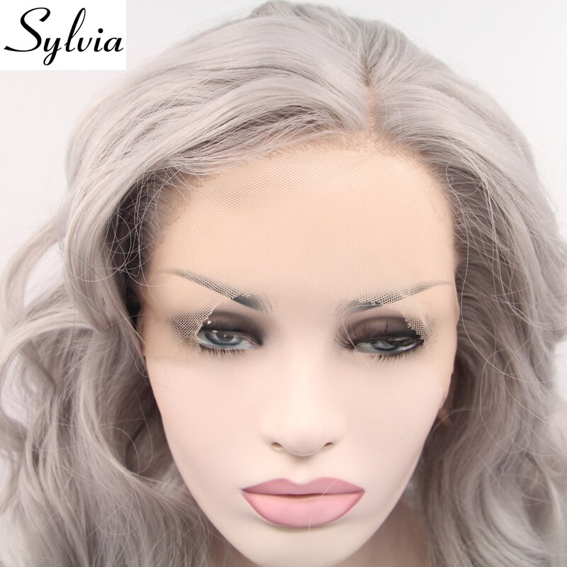 Sylvia Silver Grey Body Wave Hittebestendige Vezel... – Vicedeal