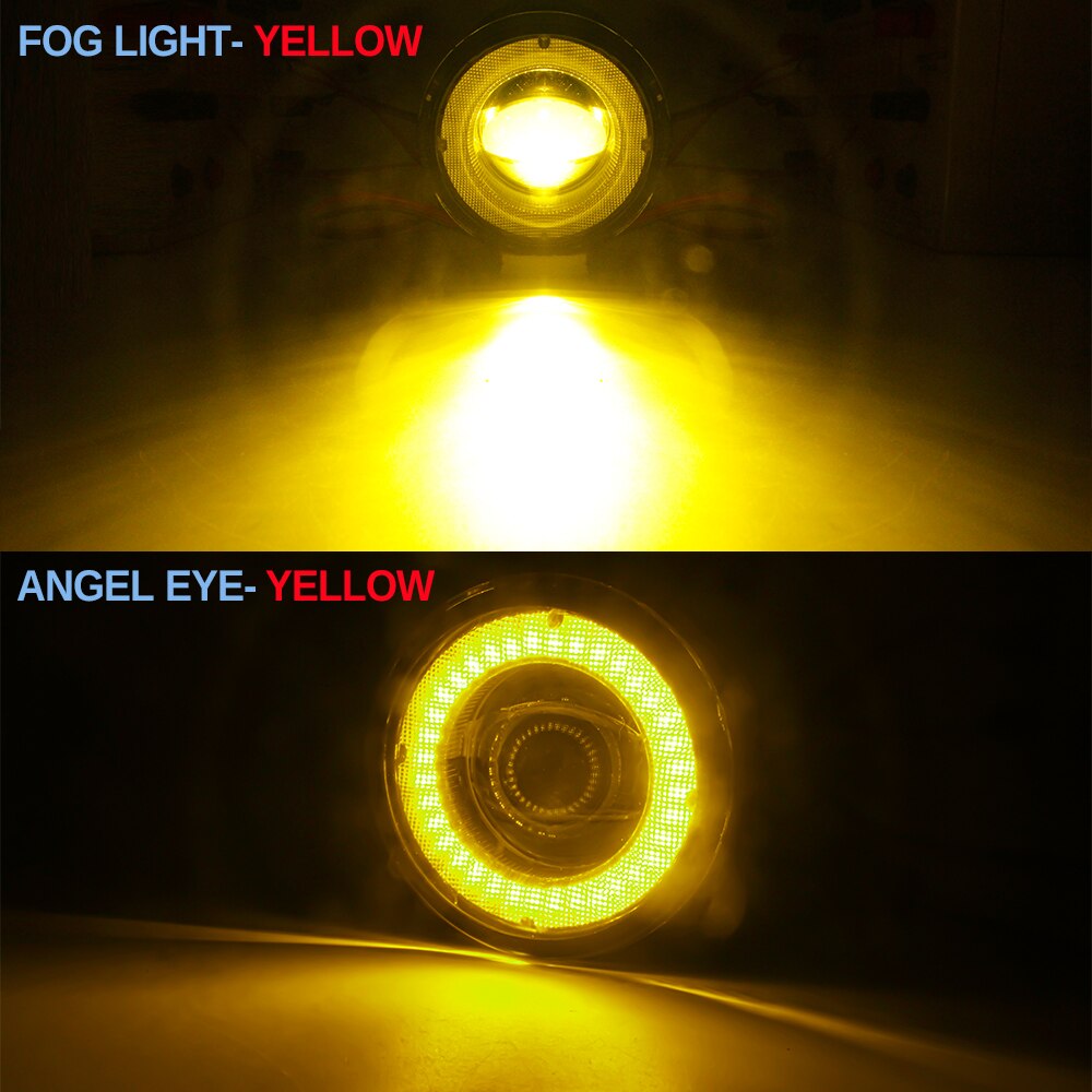 Car Fog Light Assembly LED Lens Angel Eye DRL 30W ... – Vicedeal