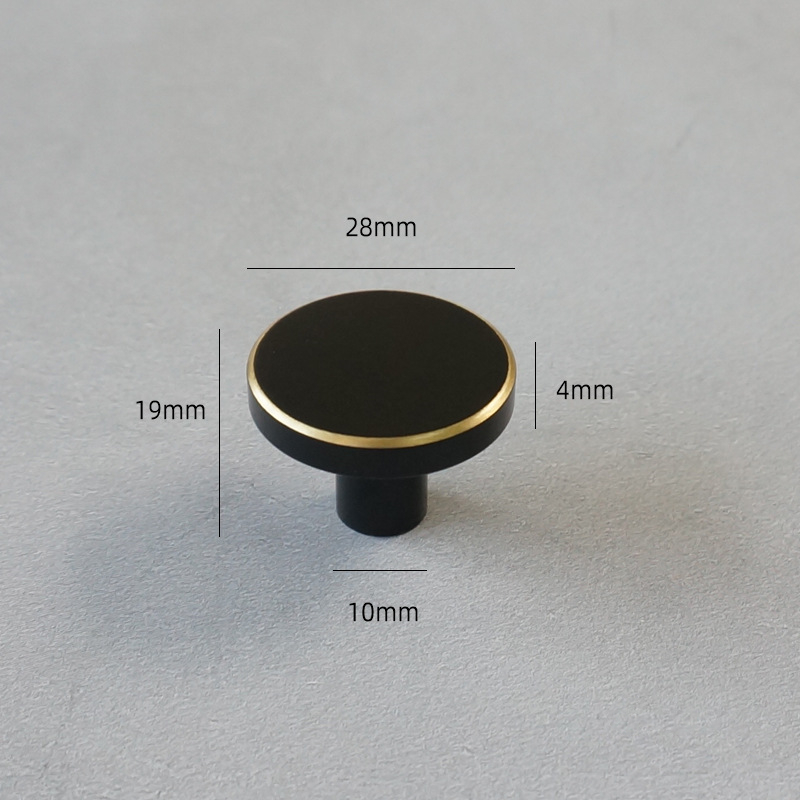 Nordic simple round Brass Drawer wardrobe door sin... – Grandado
