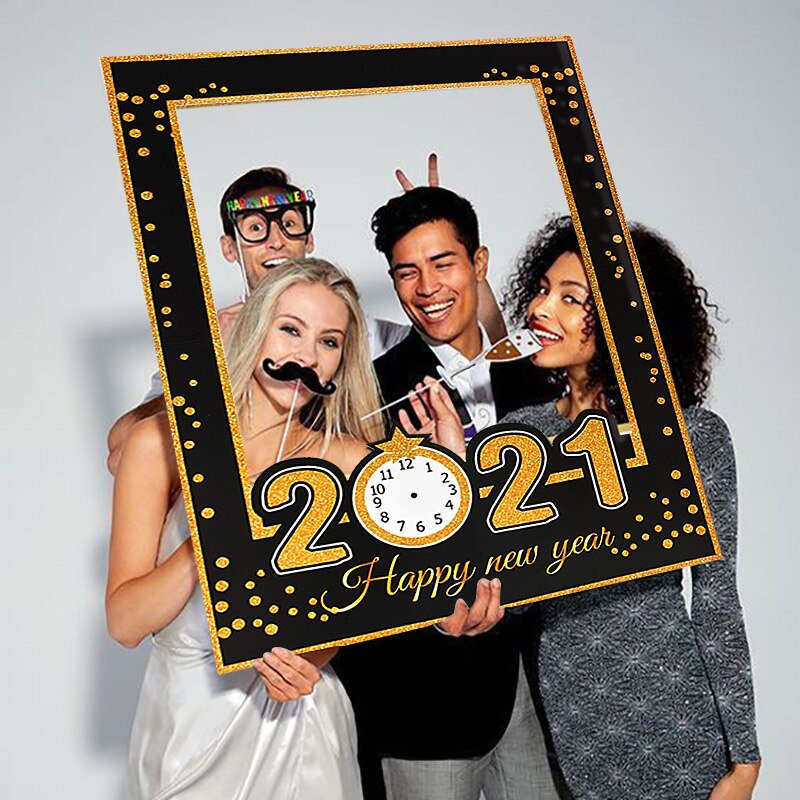 Happy Year Paper Photo Booth Frame Year Eve Party ... – Vicedeal