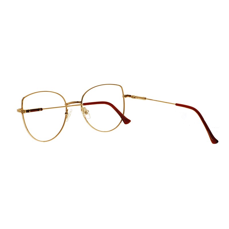 Retro Metal Cat Eye Eyeglasses Frame Optical Glass... – Grandado
