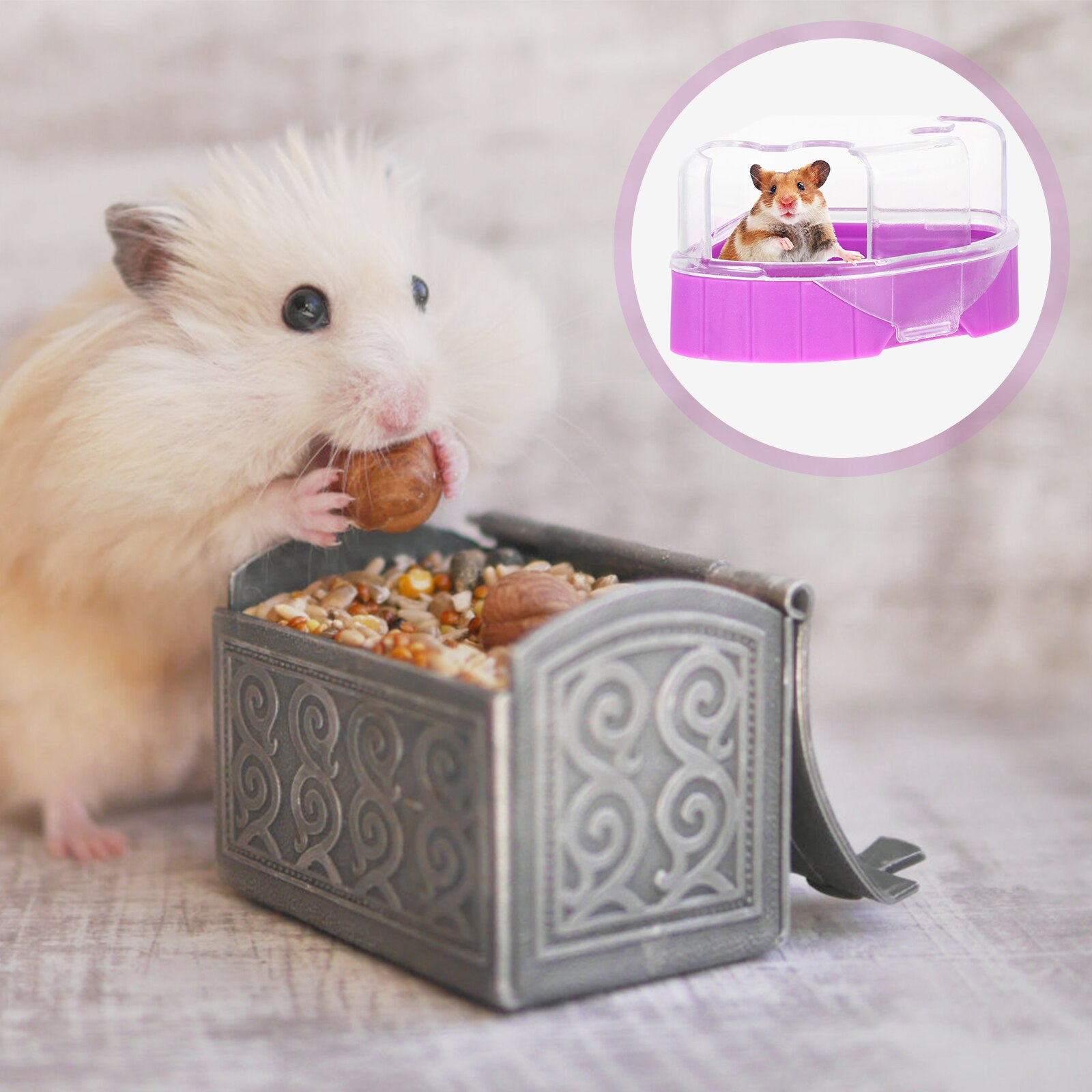 2 Stuks Hamster Badkamer Klein Dier Bad Baden Kame... – Grandado