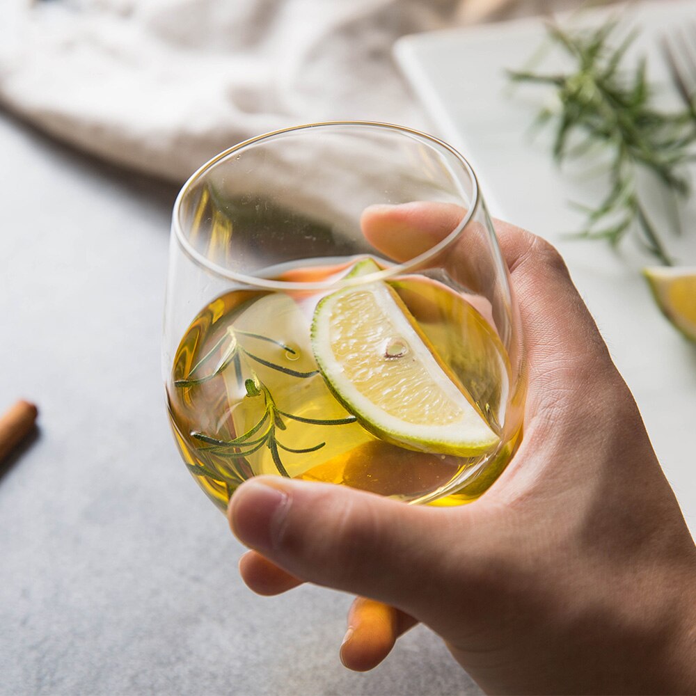 350ml 400ml Glass Wine Glasses Cup Reusable Glassw... – Grandado