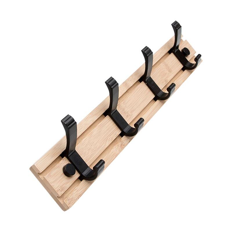 1 Set Wall Back Hooks Bamboo Wood Coat Hat Hook Ha... – Grandado