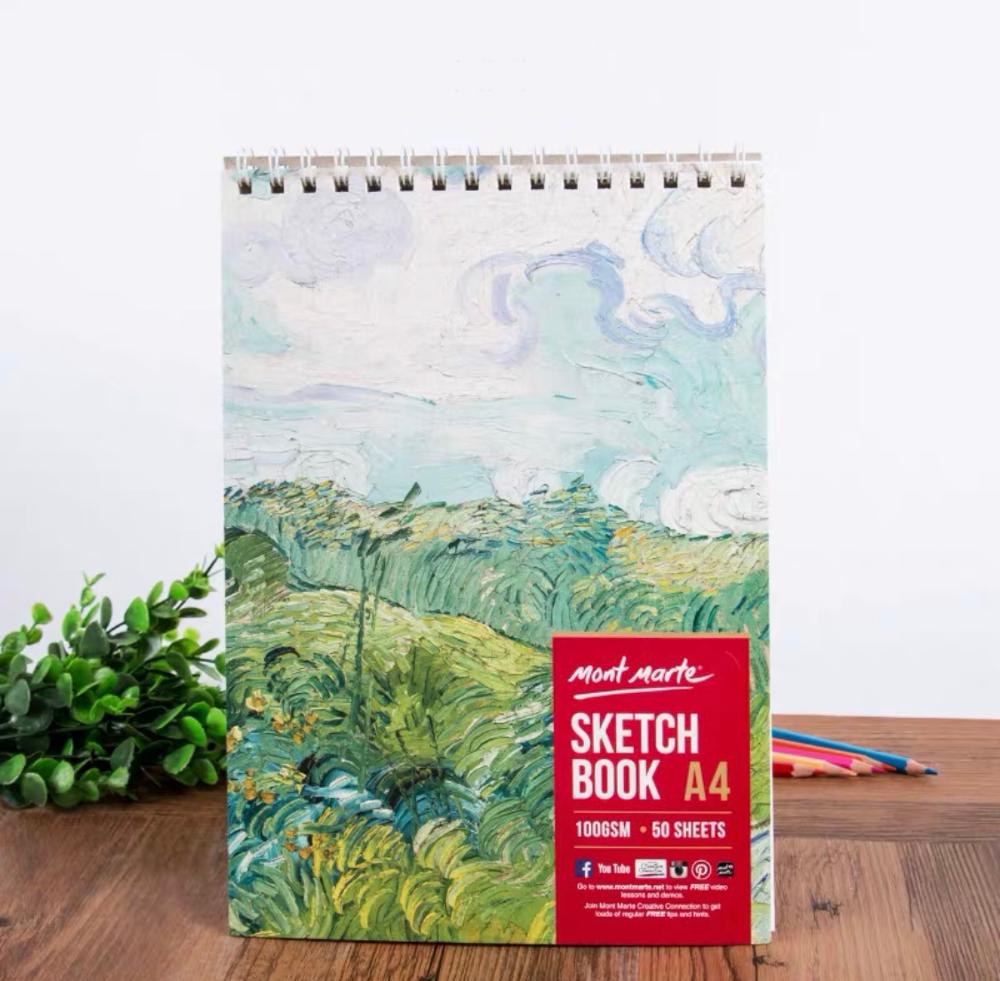 A4 Spiral Sketch Book For Drawing Kraft Cover Blan... – Grandado