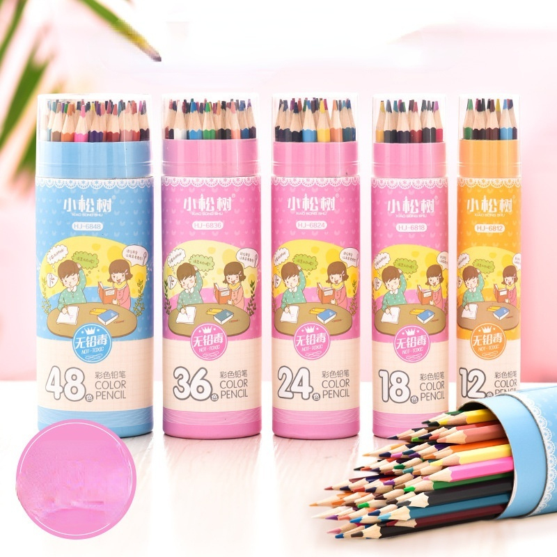 12/24/36 Color Cartoon Barrel Colored Pencil Set f... – Grandado