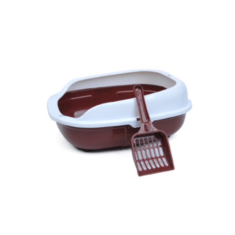 Open top Cat Litter Box Rimmed High Sides Plastic ... – Grandado