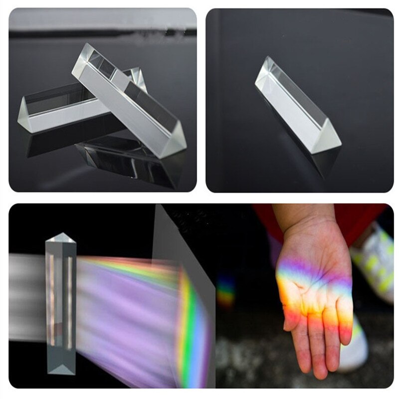 1PC Triangular Optical Prisms Glass Physics Teachi... – Grandado