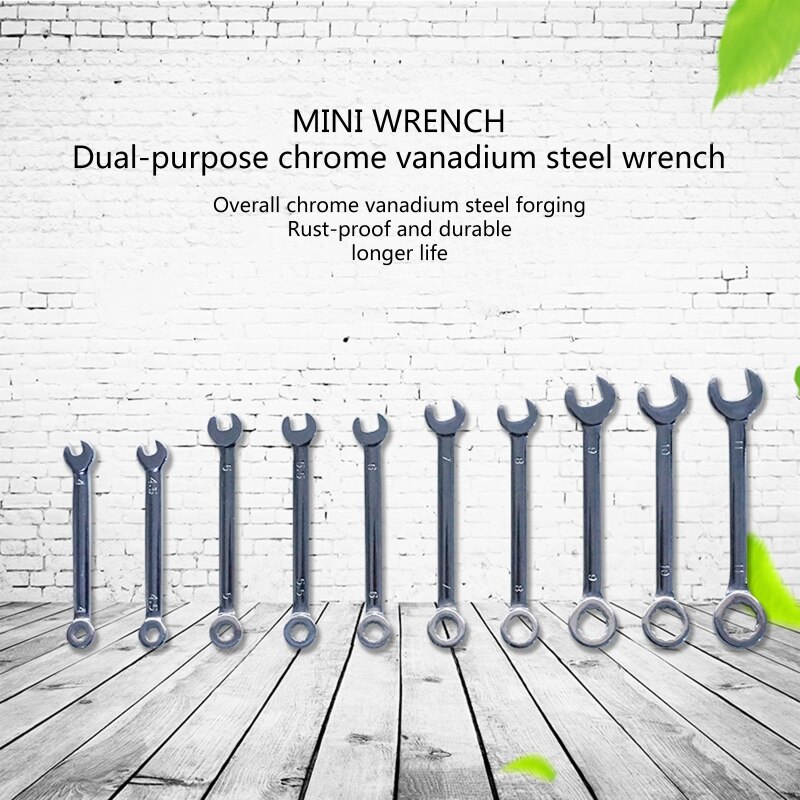 10Pcs Mini Spanner Wrenches Set Hand Tool Key Ring... – Grandado