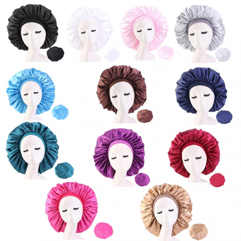 Bonnet réversible en satin pour les cheveux, à dou... – Grandado