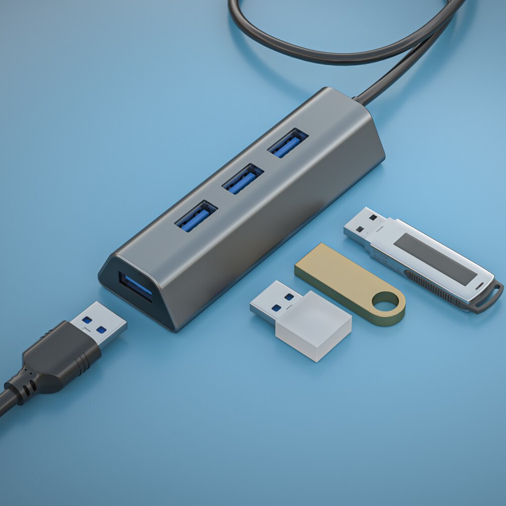 4 Port USB 3.0 Hub with Power Port for PC Printer ... – Vicedeal