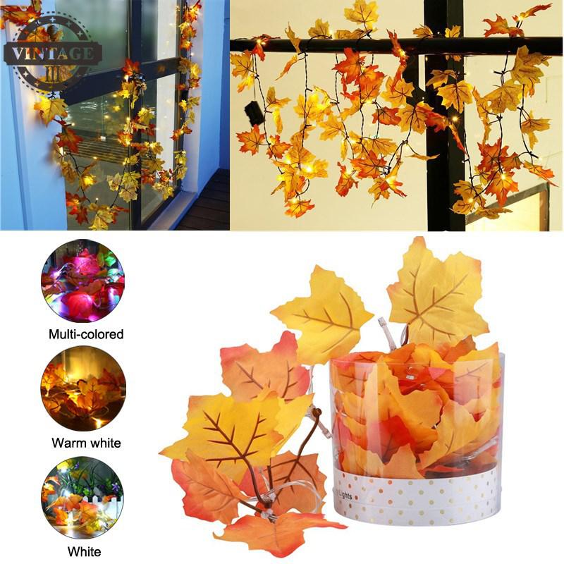 Hallowmas Party Decor Lamp 165 CM Fall Leaves 10 L... – Grandado