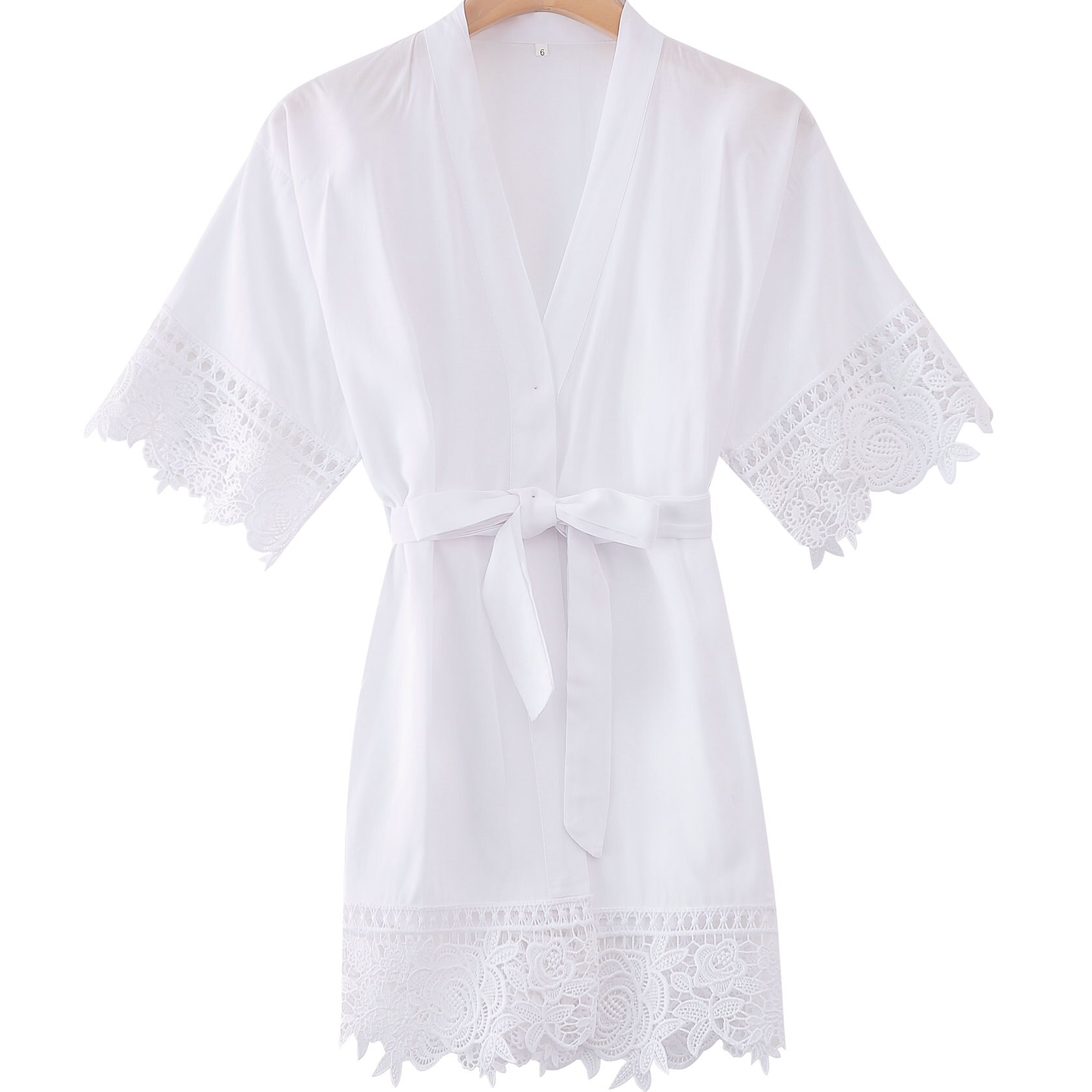 Cotton Flower Girl Robes Rayon Floral Lace Trim Ro... – Grandado