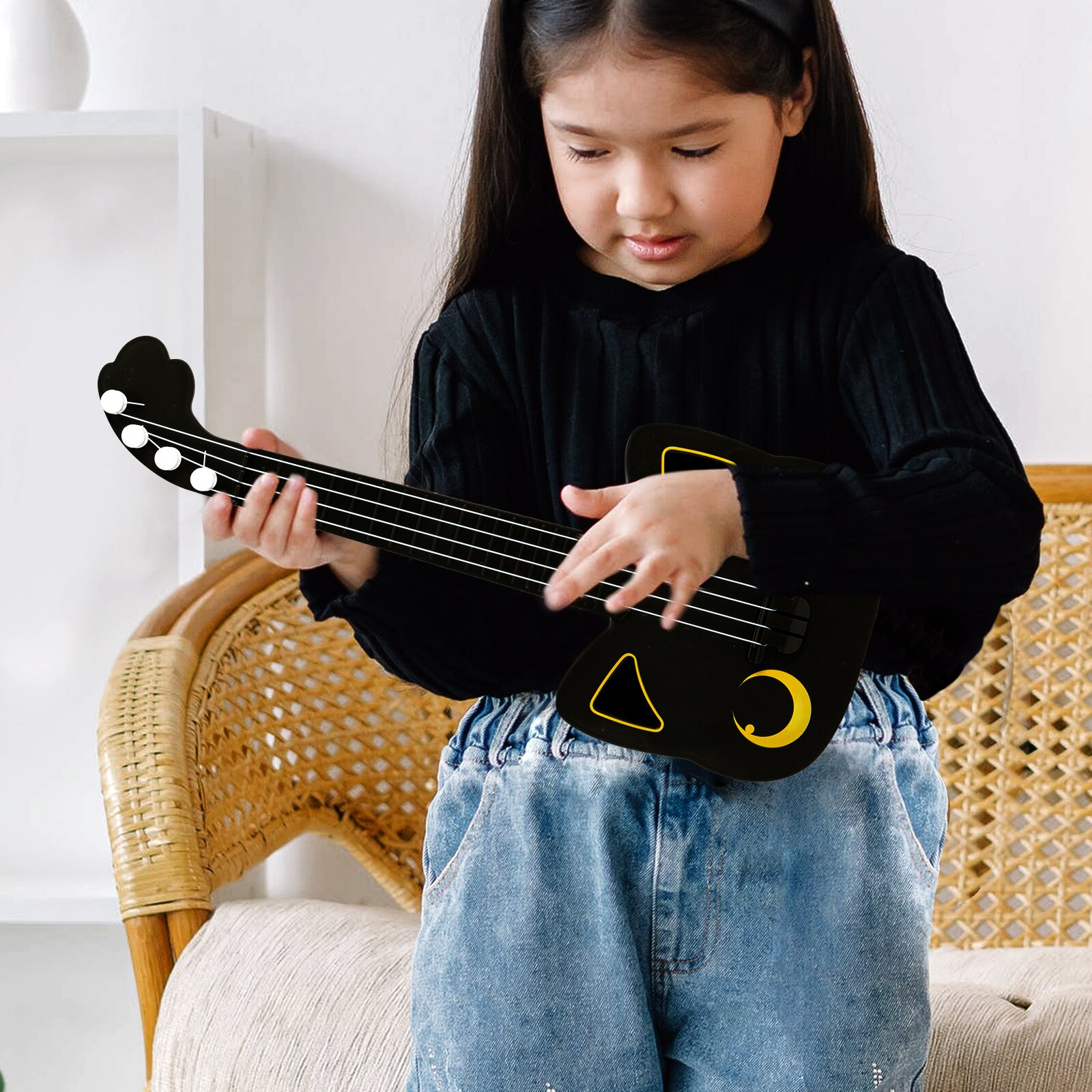 Plastic Kids Ukulele Beginner Musical Instrument G... – Grandado