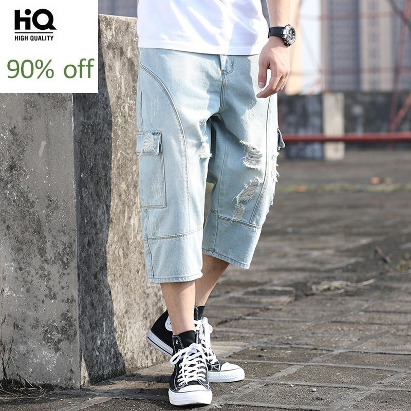Summer Japan Style Washed Denim Calf Length Pants ... – Grandado