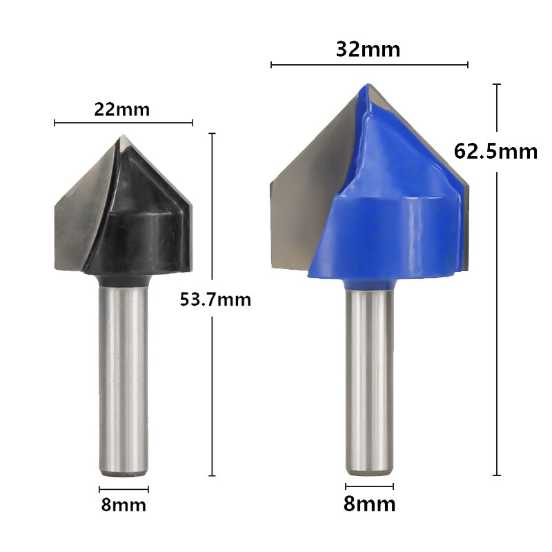 Hampton 1pc 90 Degree V Groove Router Bit 8mm Shan... – Grandado
