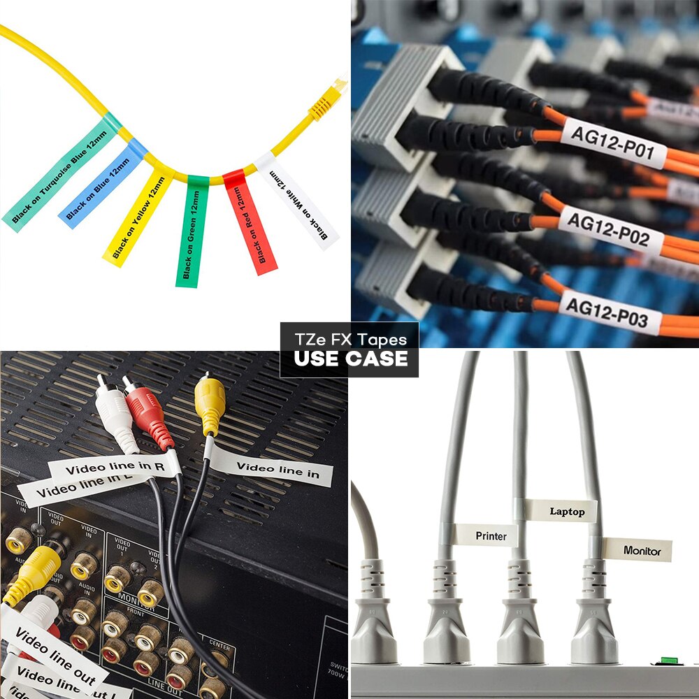 7PCS 6mm Brother Flexible Multicolor Cable Label T... – Vicedeal