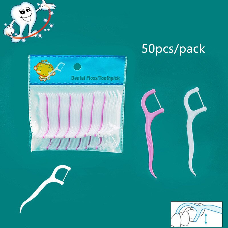 50 Pcs/Pack Disposable Dental Flosser Interdental ... – Vicedeal