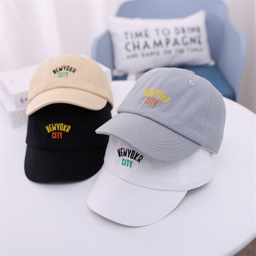 Ins Kids Baseball Cap Letter Embroidery White Blac... – Vicedeal