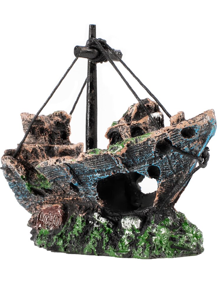 Fish Tank Landscaping Shipwreck Decoration Aquariu... – Grandado