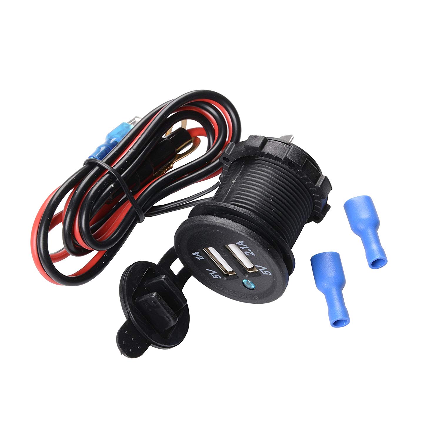 Dual USB Charger Power Socket Outlet 12V 1A & ... – Vicedeal