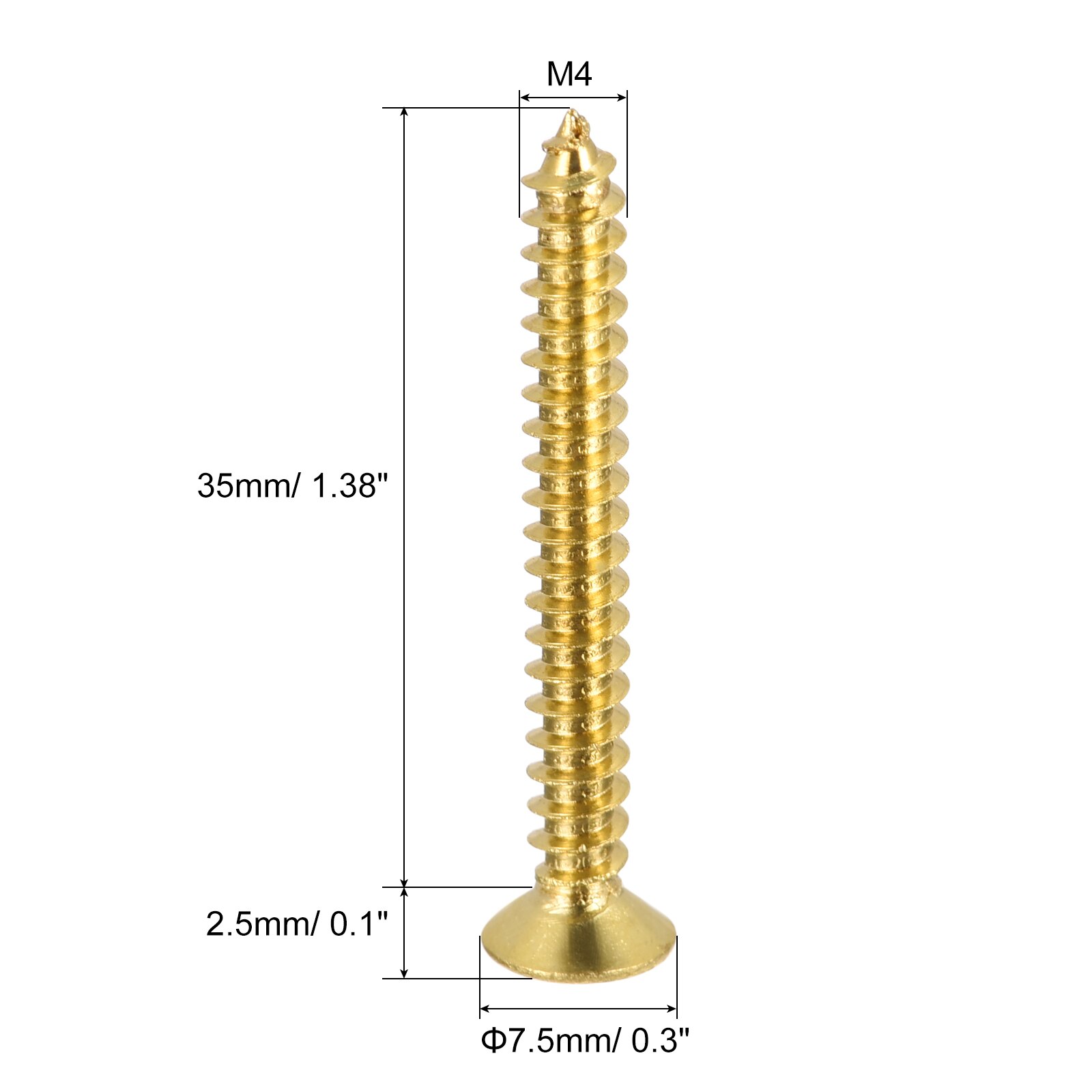 Uxcell Brass Wood Screws, M4x35mm Phillips Flat He... – Grandado