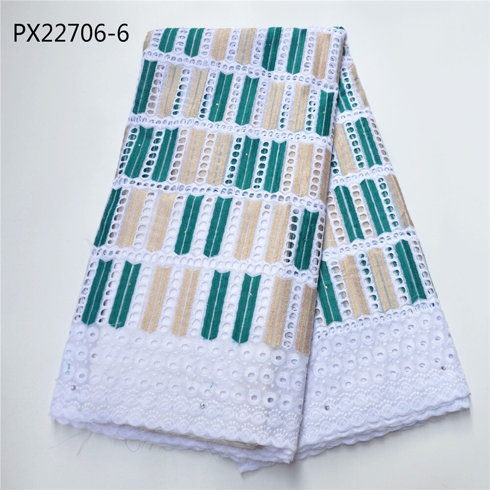 High Nigerian mixed-color cotton embroidered style... – Vicedeal