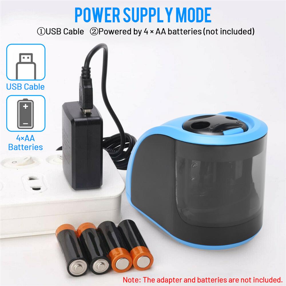 Two Holes Electric Pencil Sharpener Auto On and Of... – Grandado
