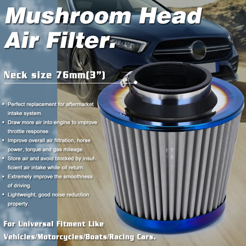 Verbrande Blue 3 "76Mm Power Intake High Flow Cold... – Vicedeal