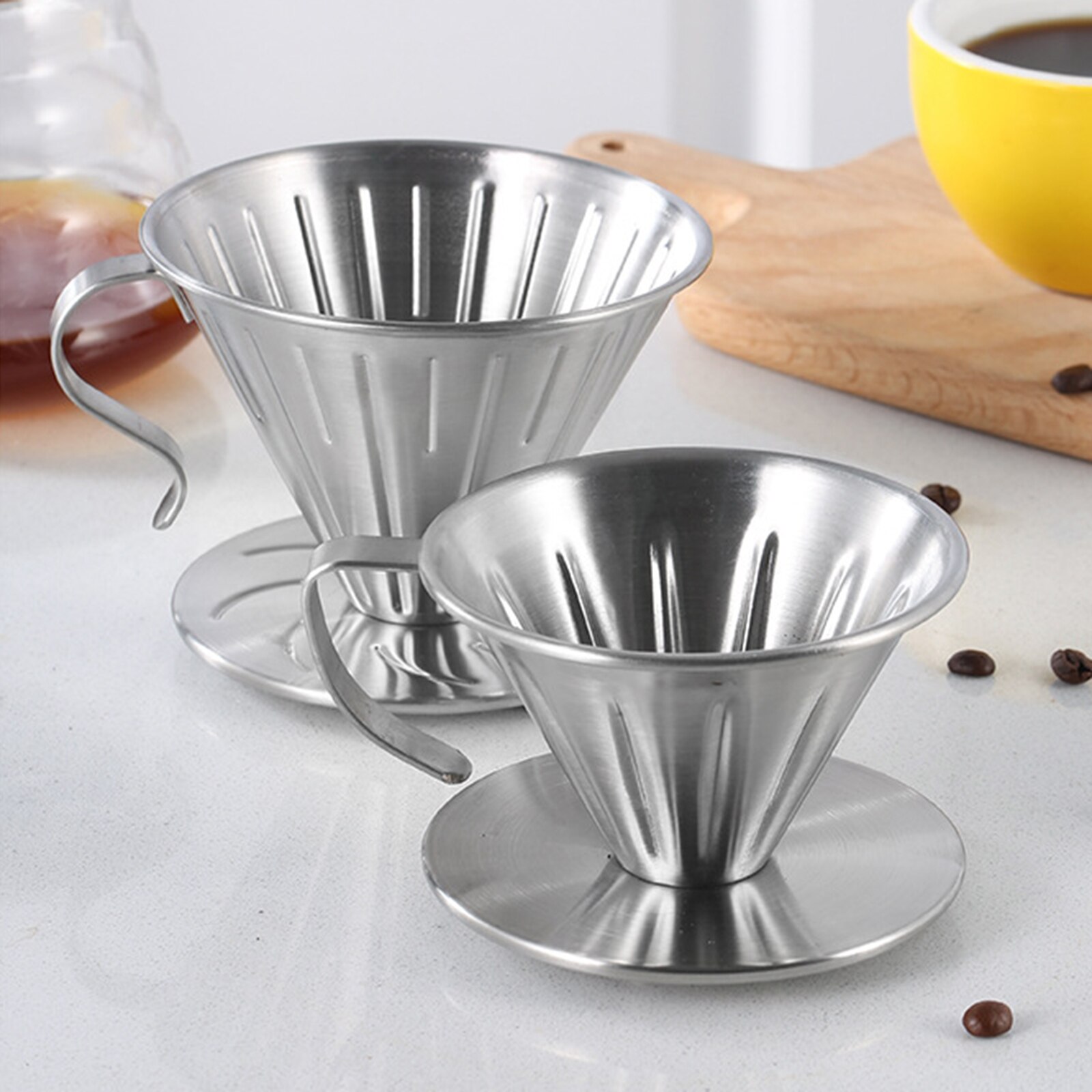 V60 Style Stainless Steel Coffee Dripper Engine Co... – Grandado