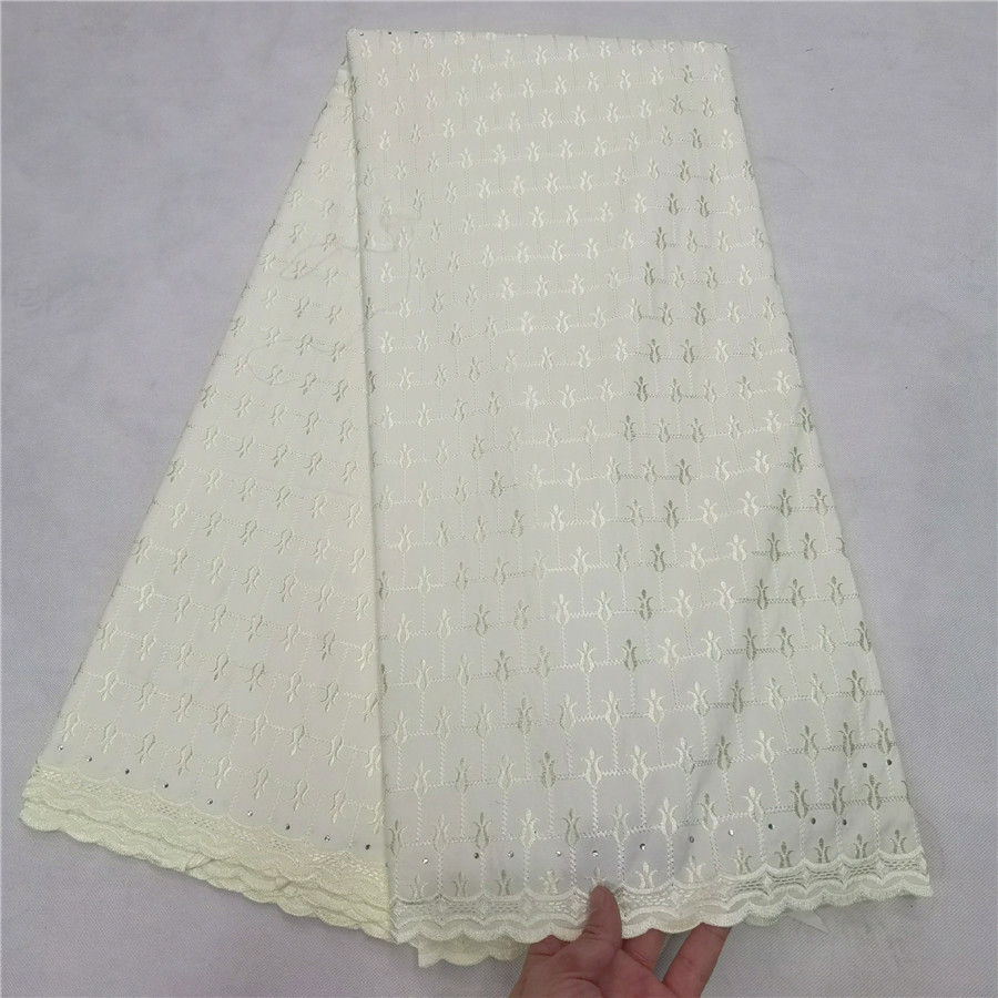 Swiss lace fabric latest Satin cotton embroidery A... – Grandado
