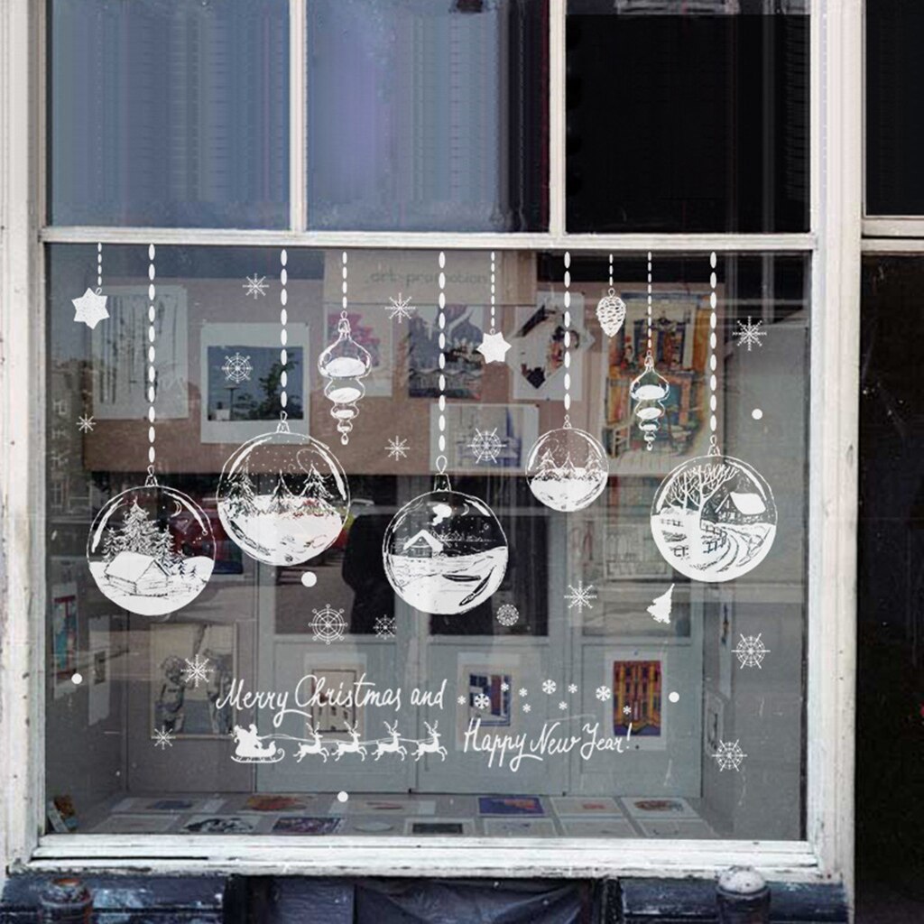 Christmas Window Stickers Removable Wall Decals DI... – Grandado