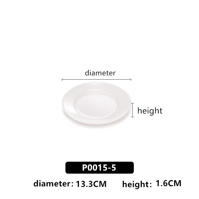 A5 Witte Plaat Plastic Plaat Imitatie Porselein Ro... – Grandado