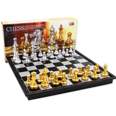 Medieval Chess Set With Chessboard 32 Gold Silver ... – Grandado
