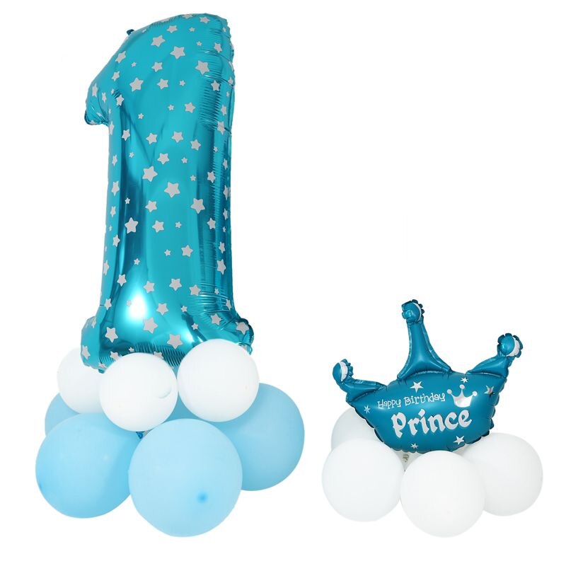 Foil Balloon Number Balloon Latex Balloon Blue Hug... – Grandado