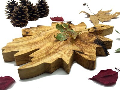Natural Wood Handmade Sycamore Leaf Presentation B... – Vicedeal