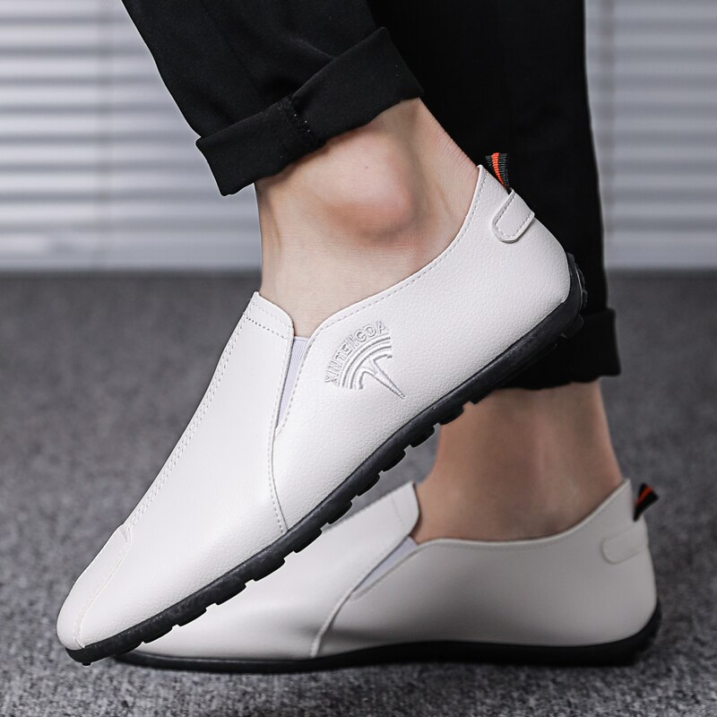 Mænd walking sko casual læder loafers sko letvægts... – Grandado