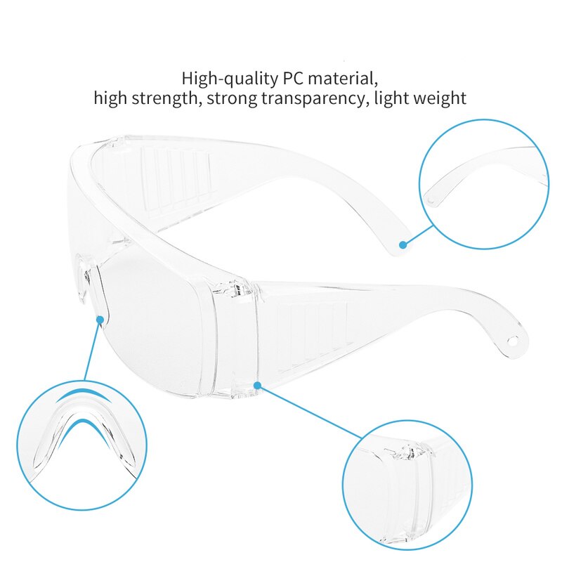 Transparent work safety glasses dust-proof and imp... – Grandado