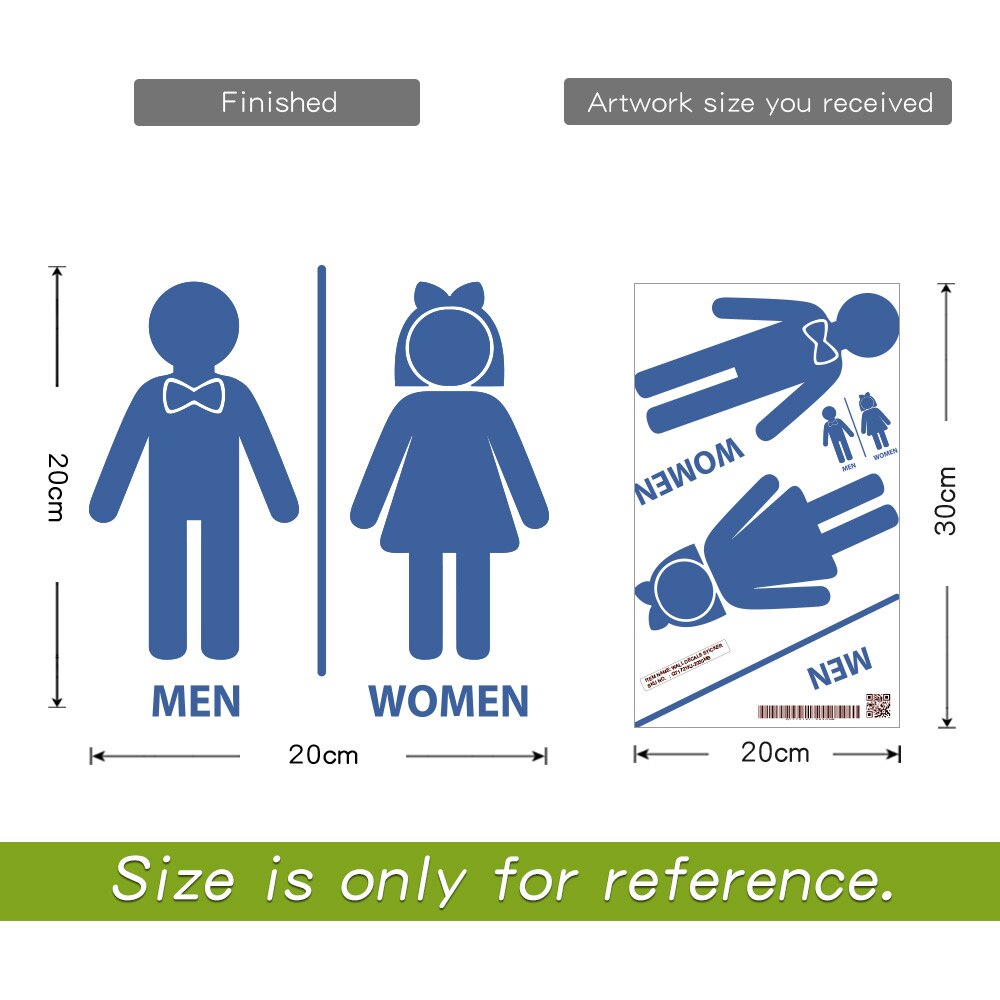 WC Toilet Entrance Sign Door Stickers For Public P... – Grandado