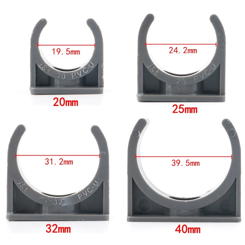 10Pcs 20Mm 25Mm 32Mm 40Mm Gray PVC PPR Pipe Suppor... – Vicedeal