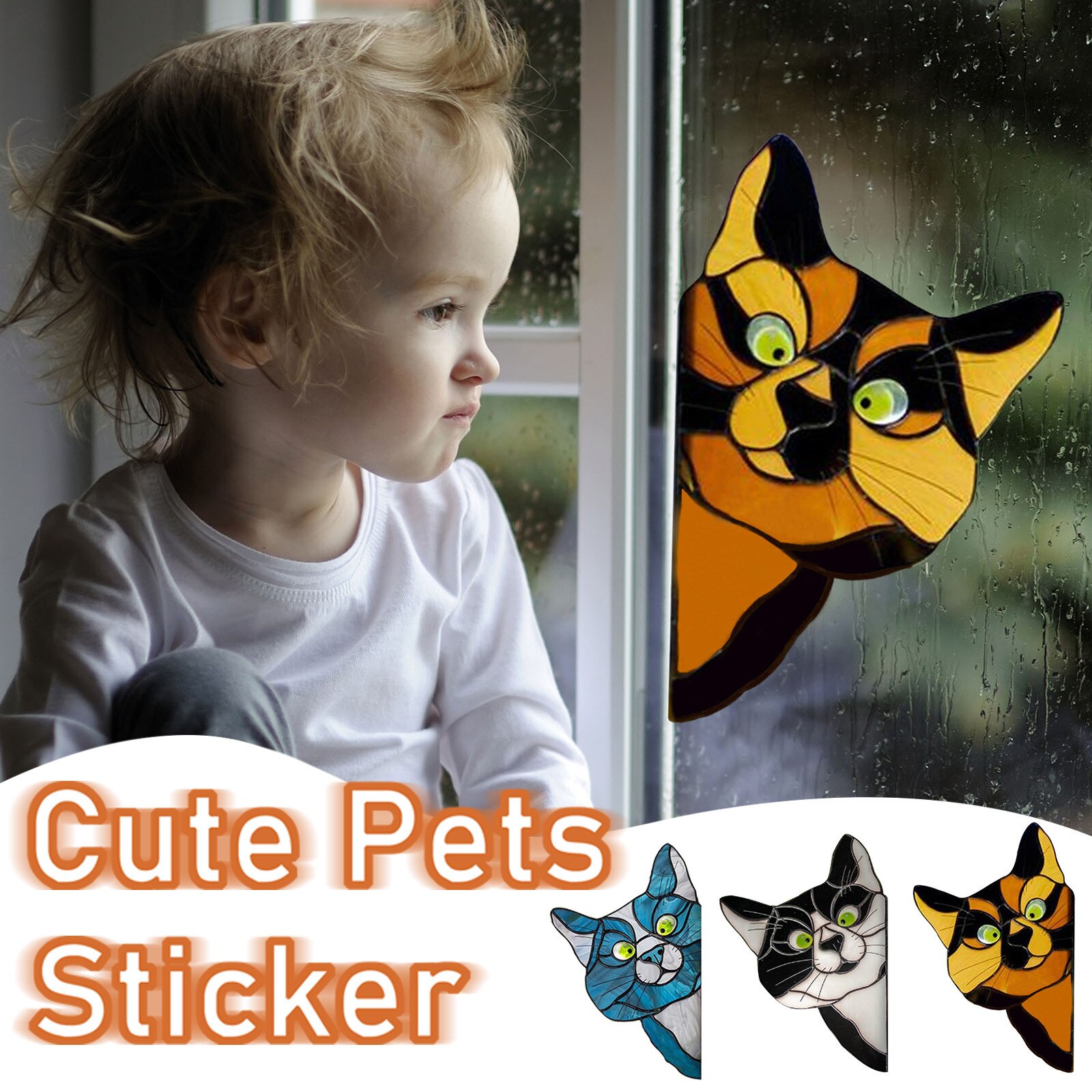 3pc Personality Fun Pet Stickers Cute Cartoon Cat ... – Vicedeal
