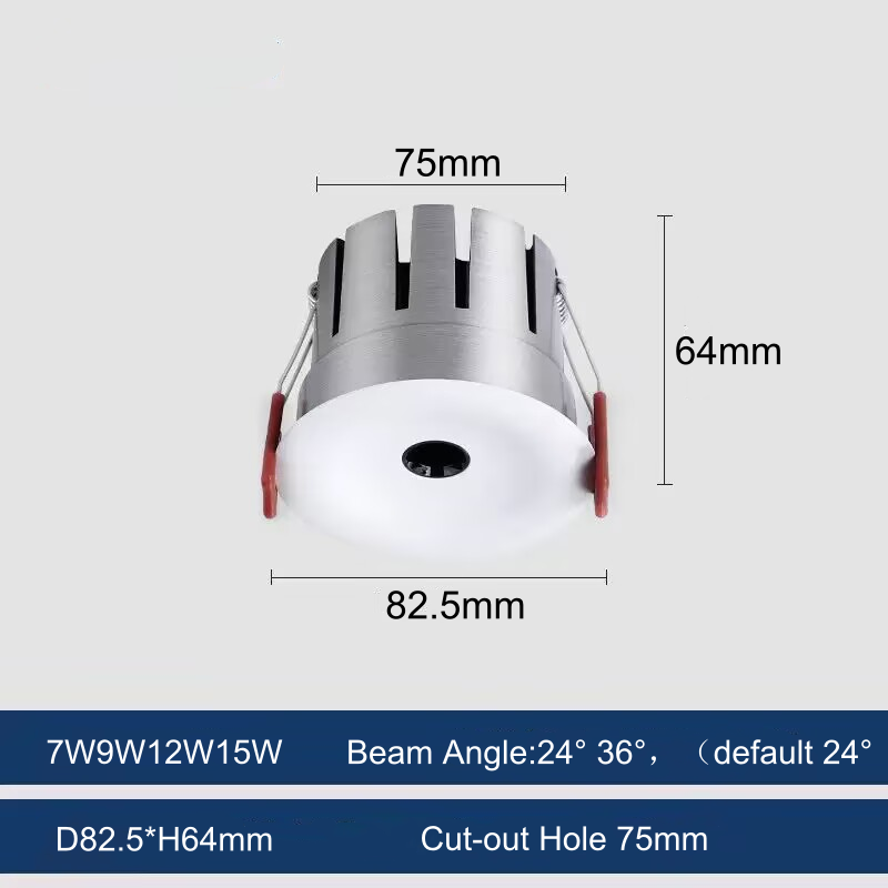 Embedded Ceiling light Curved seamless LED Spot li... – Grandado