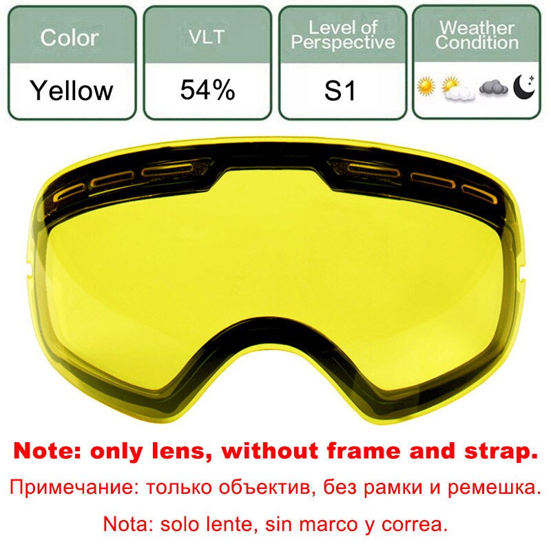 LOCLE GOG-201 Lens Ski Goggles Lens Anti-fog UV400... – Vicedeal