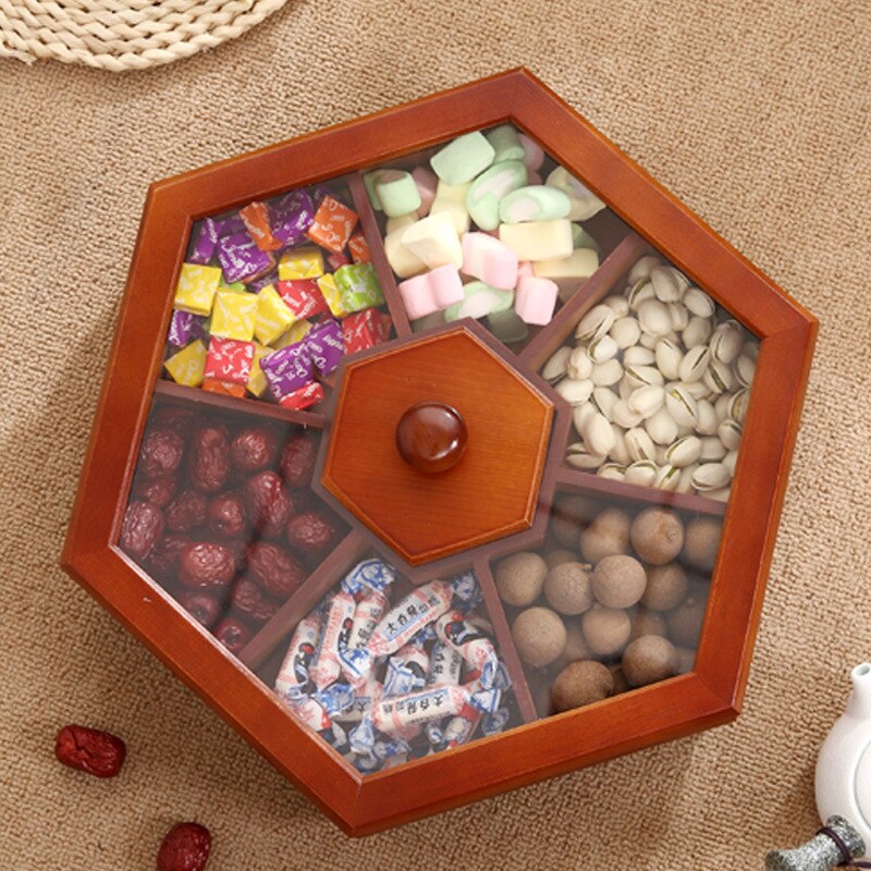 Wooden Square Snack Platter with Lid Multi-purpose... – Vicedeal