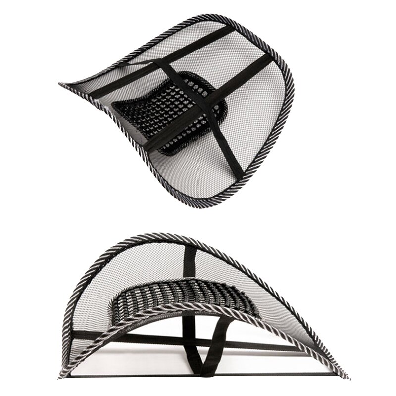 Black Mesh Lumbar Back Brace Support Office Home C... – Grandado