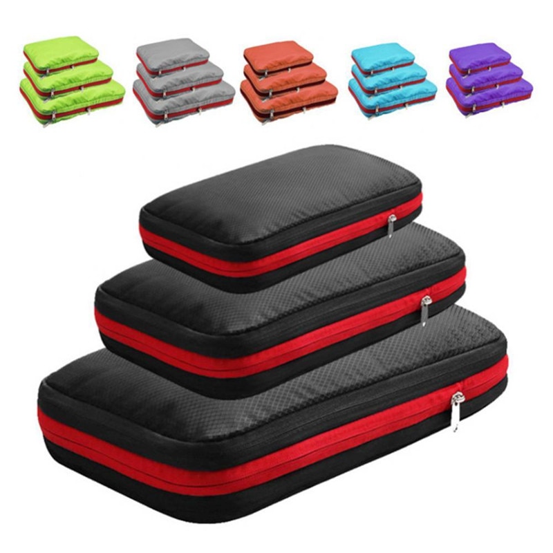 3pcs/set Mesh Compression Packing Cubes Travel Sto... – Grandado