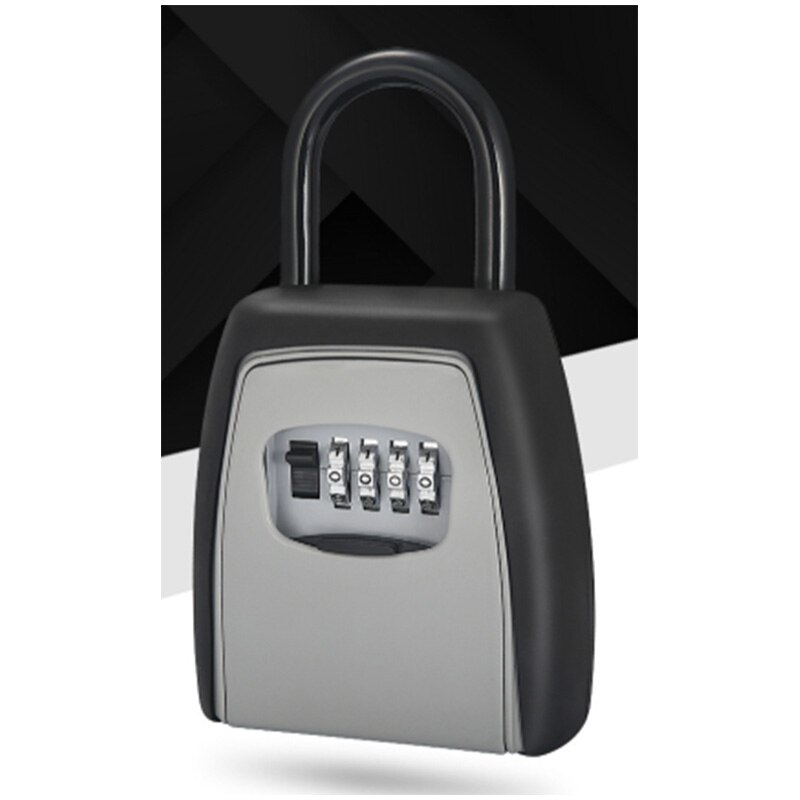 Password Key Box Grey Four-Digit Password Lock Padlock Type Free ...
