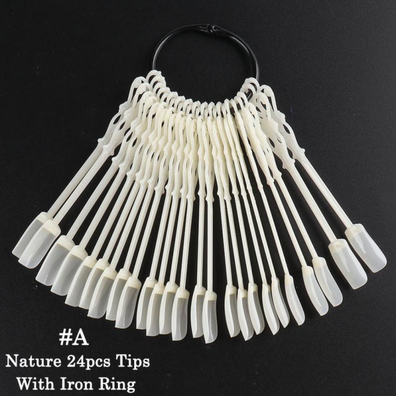 Nail Art Display False Nail Tips Oval Flake Black ... – Vicedeal