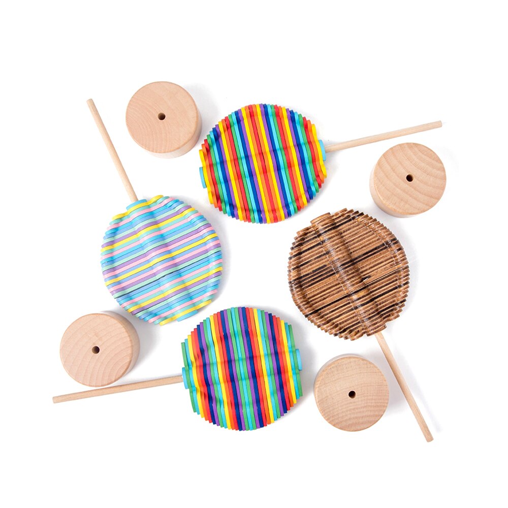 Wood Leaves Spinning Lollipop Rotary Relief Toys M... – Grandado