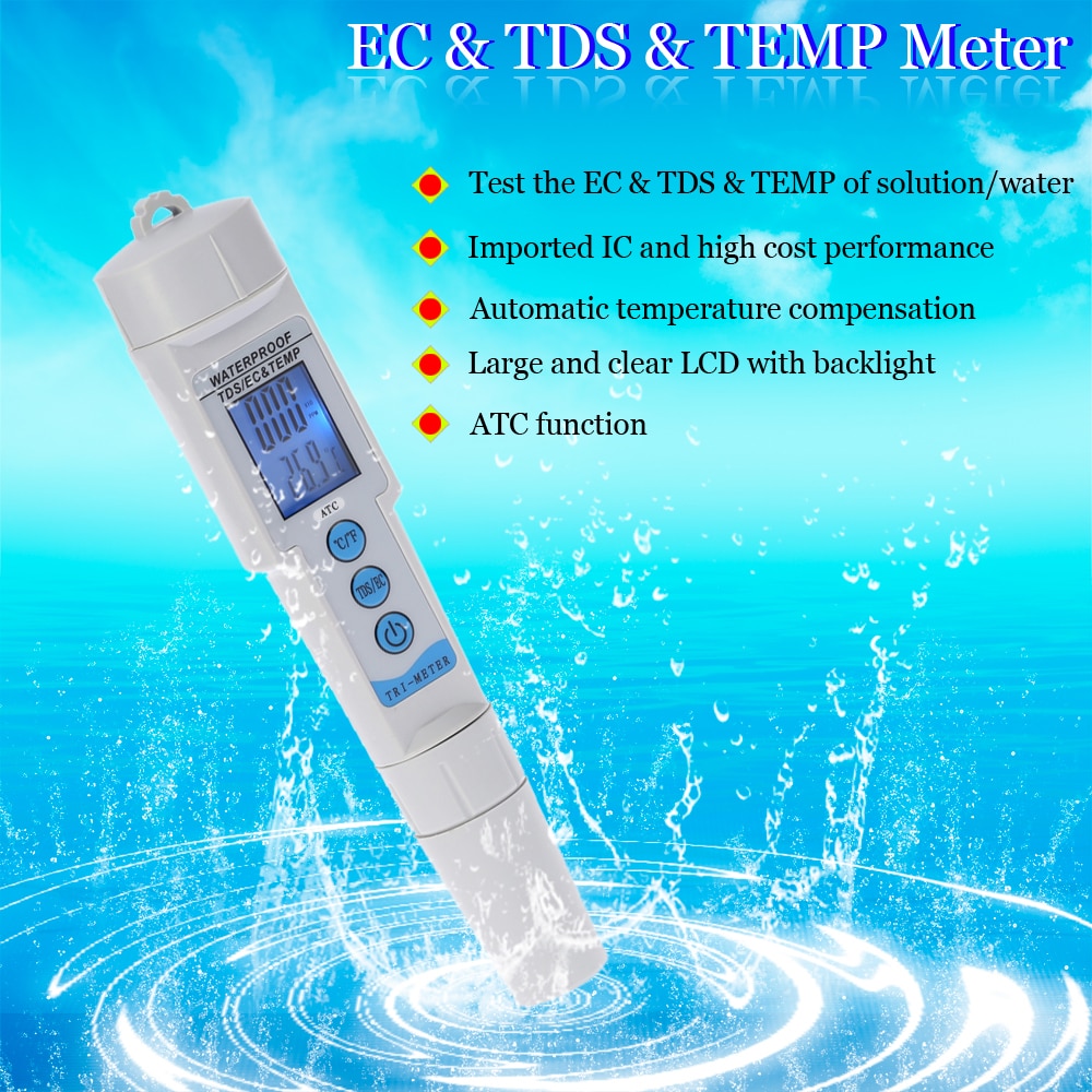 Mini 3 in 1 Pen Type Water Tester Multi Parameter ... – Vicedeal